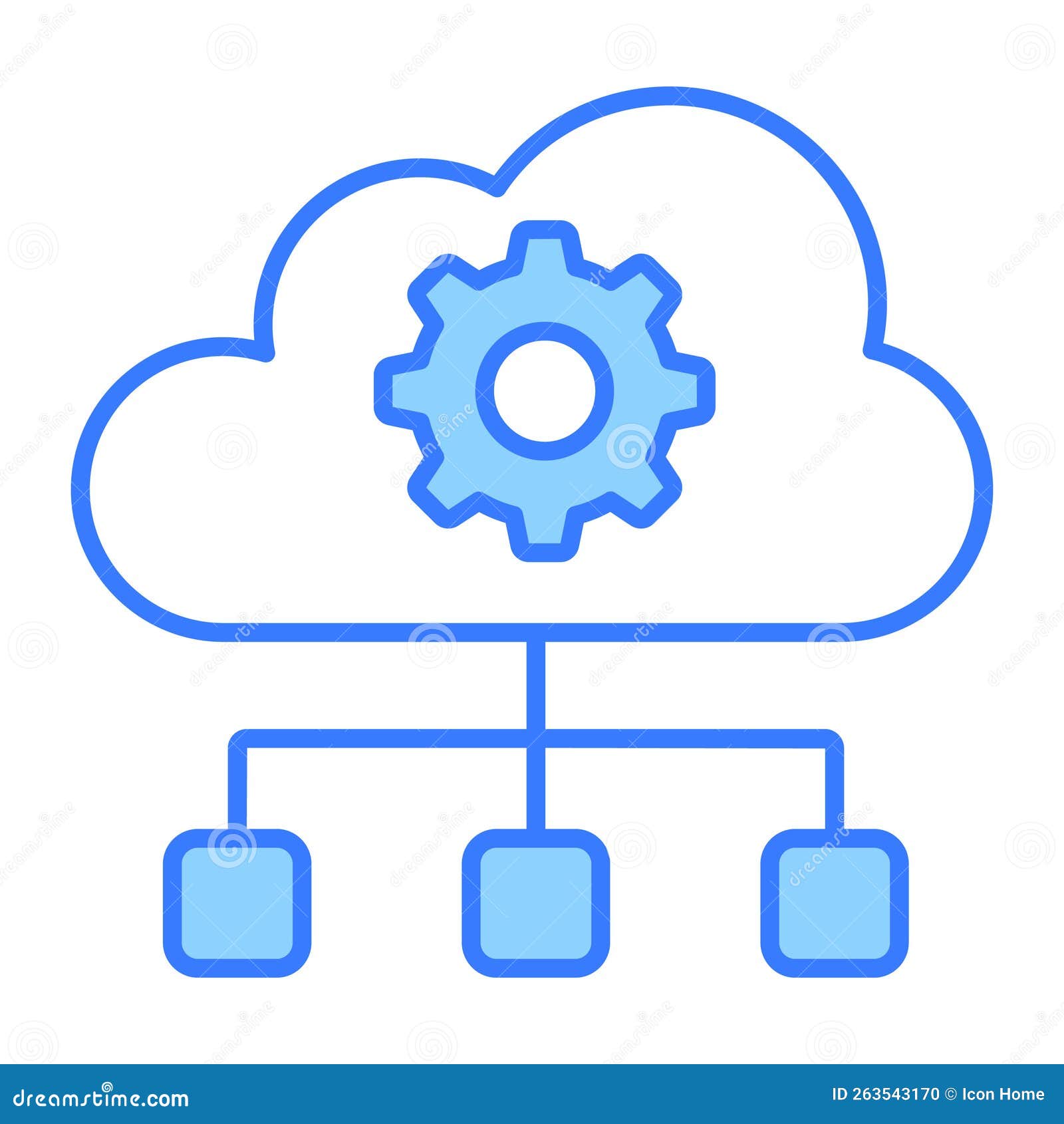 Cloud Network Icon Modern Illustration Stock Vector - Illustration of ...