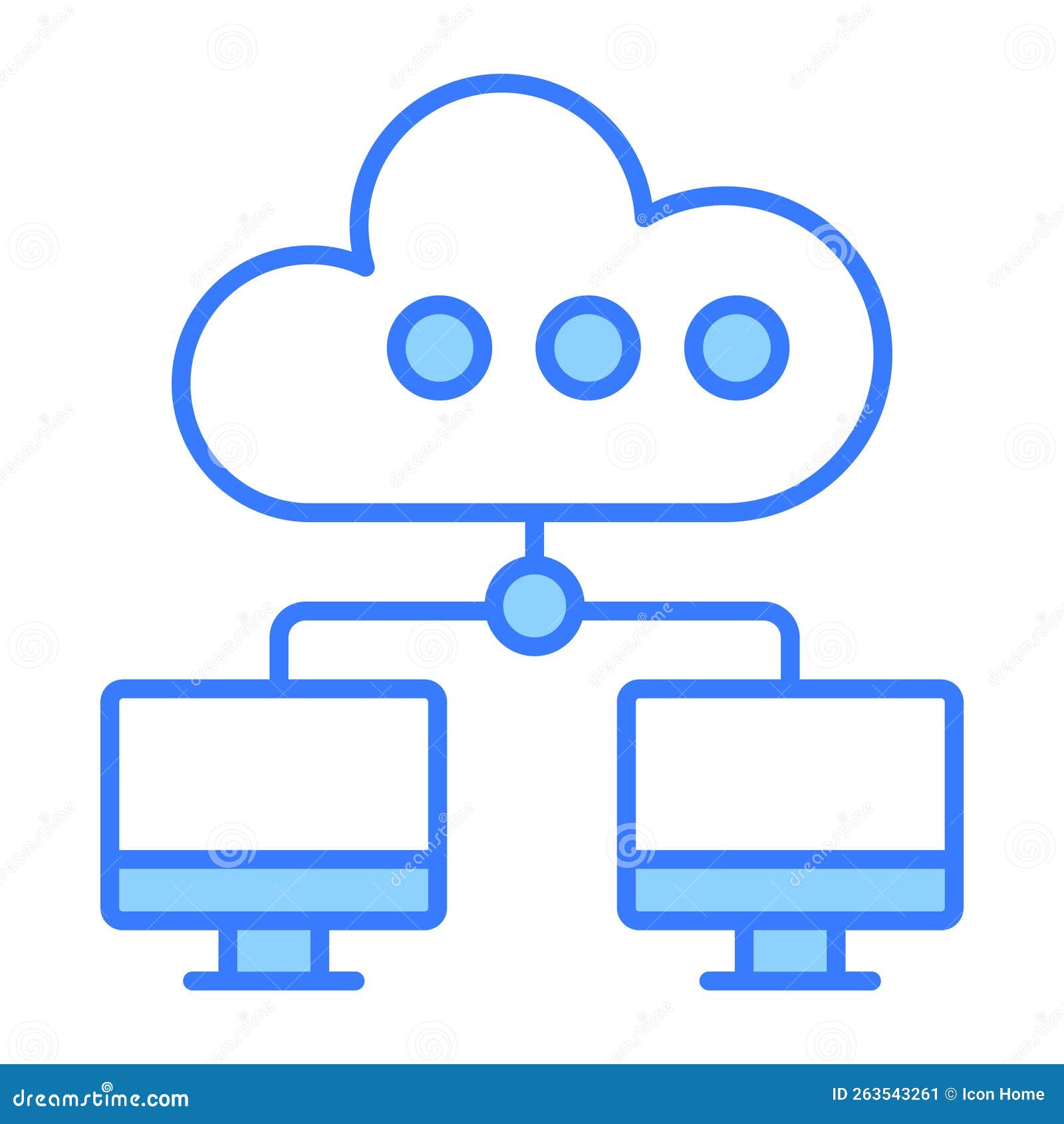 Cloud Network Icon Modern Illustration Stock Vector - Illustration of ...