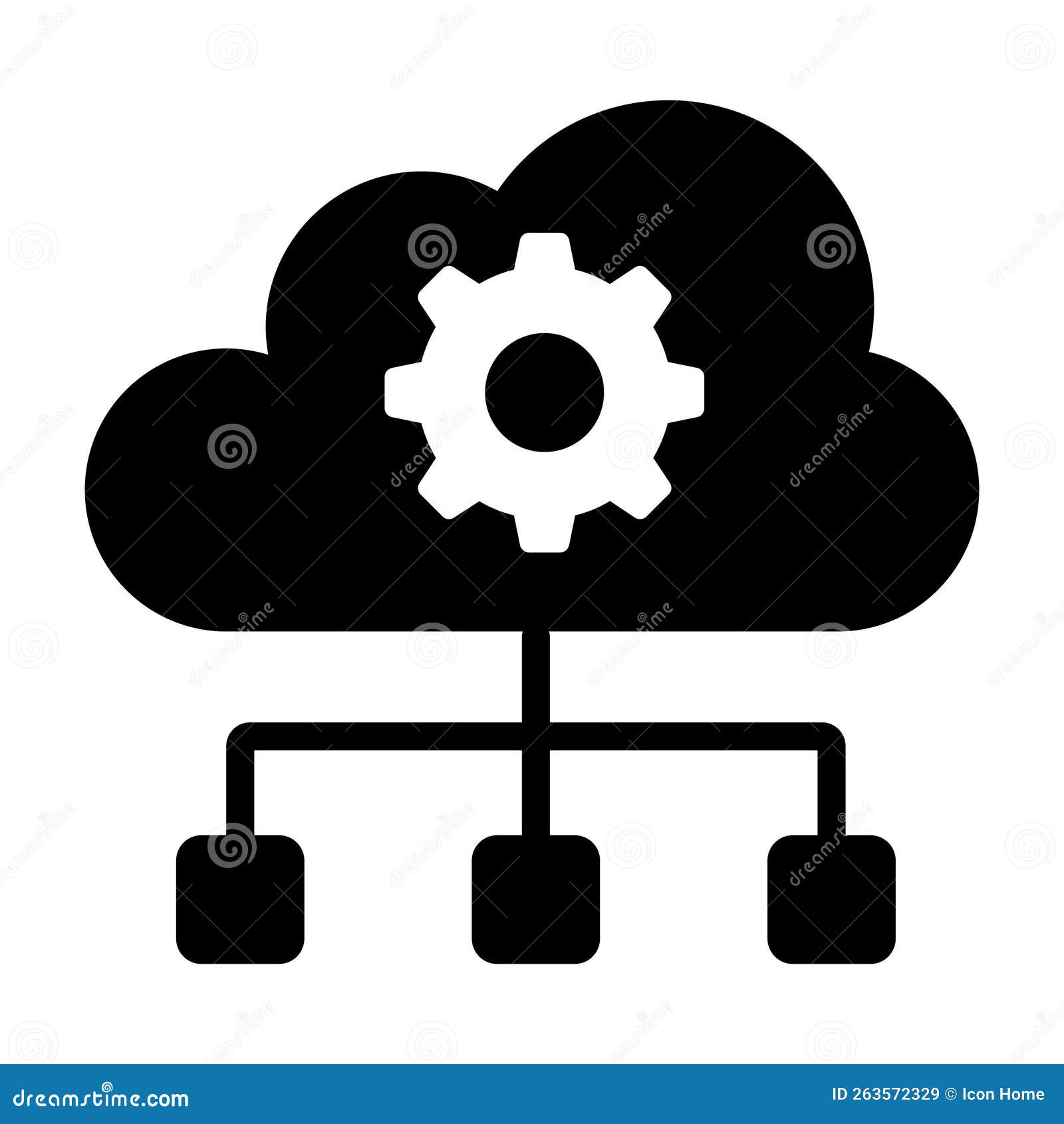 Cloud Network Icon Modern Illustration Stock Vector - Illustration of ...
