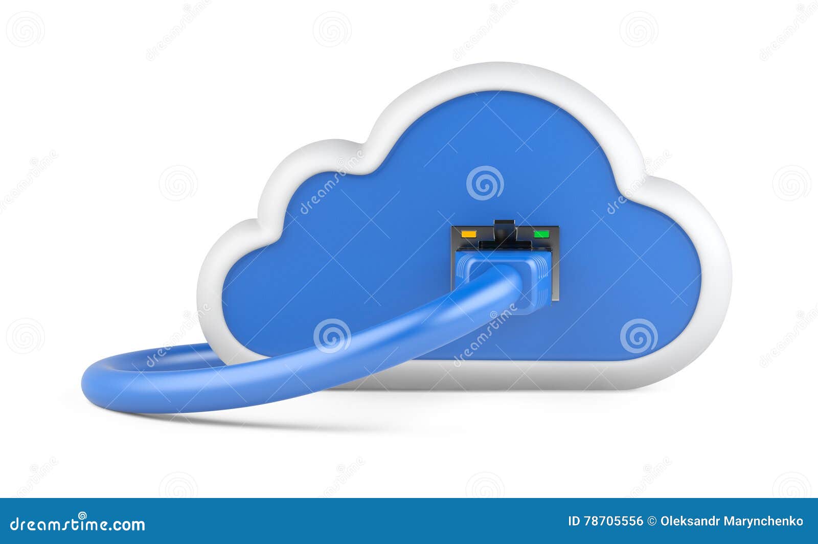 Cloud with a network plug. stock illustration. Illustration of graphic ...