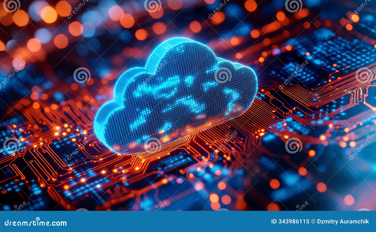 Cloud Network Protected by Encryption and Firewalls, Visualized with ...