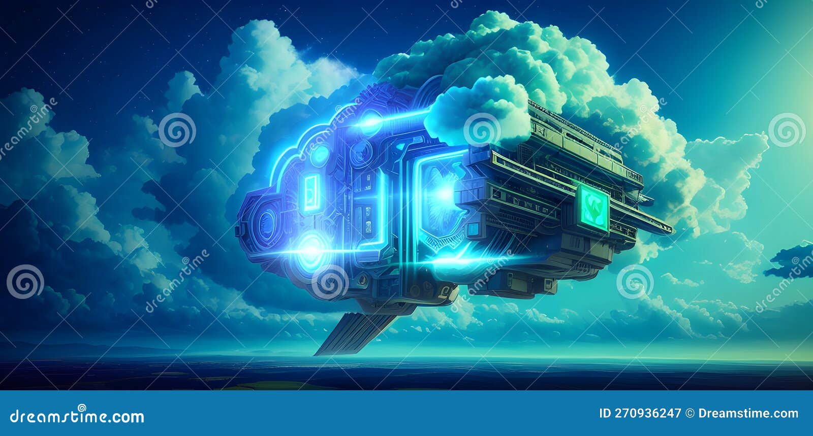 Cloud Network Solution Computing Big Data Center, Futurist ...