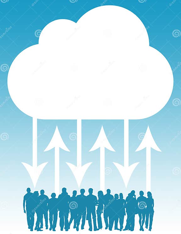 Cloud network stock illustration. Illustration of files - 45995365