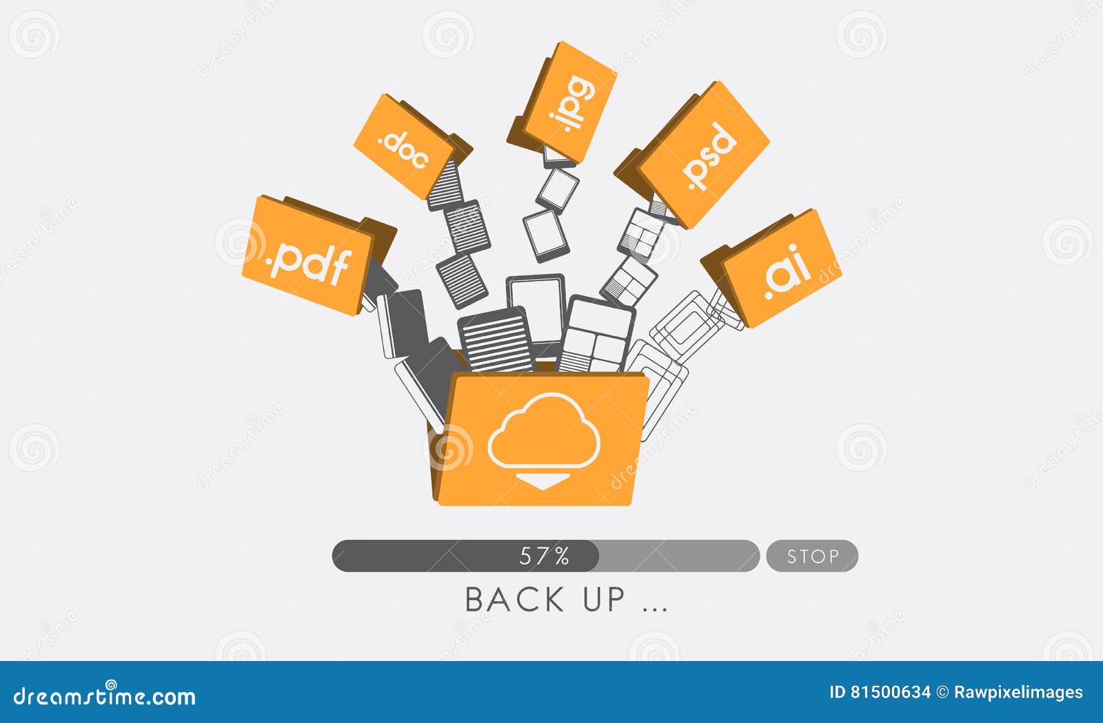 Cloud Networking Computing Back Up Concept Stock Illustration ...