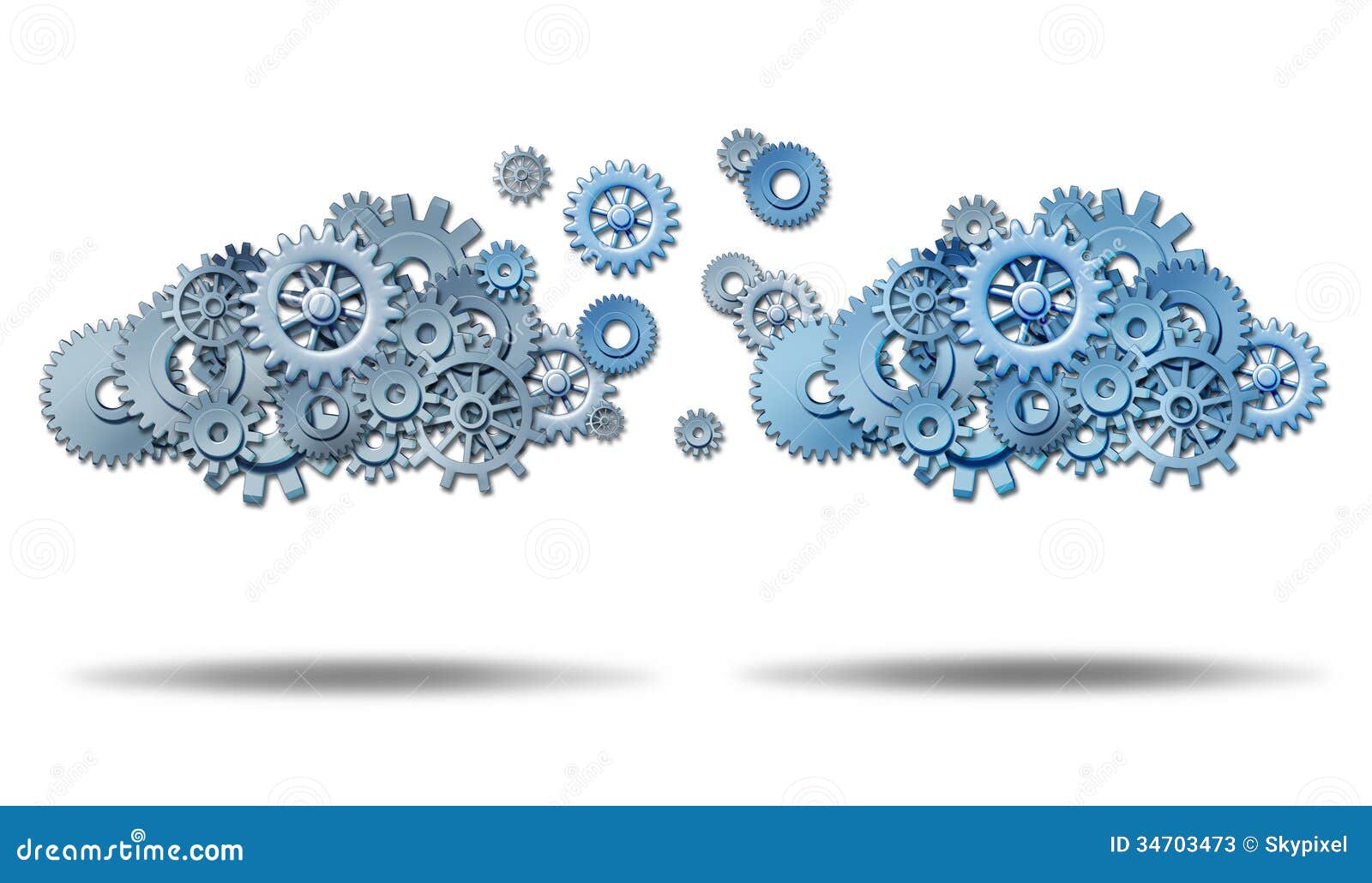 Cloud Networking Inspired Website Template Design Cartoon Vector ...