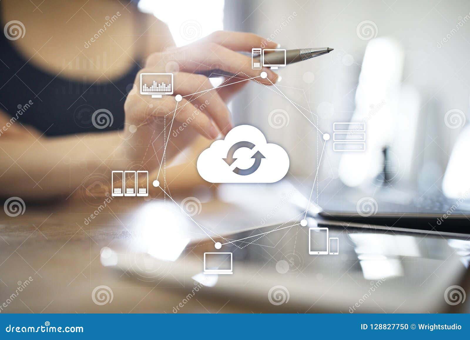 Cloud Networking, Internet and Modern Technology Concept on Virtual ...