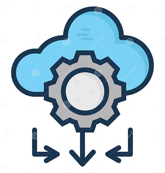 Cloud Networking Isolated Vector Icon that Can Be Easily Modified or ...