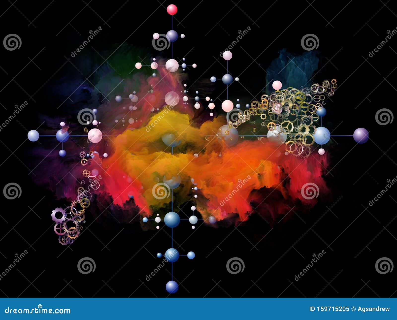 Cloud Science Abstraction stock illustration. Illustration of organic ...