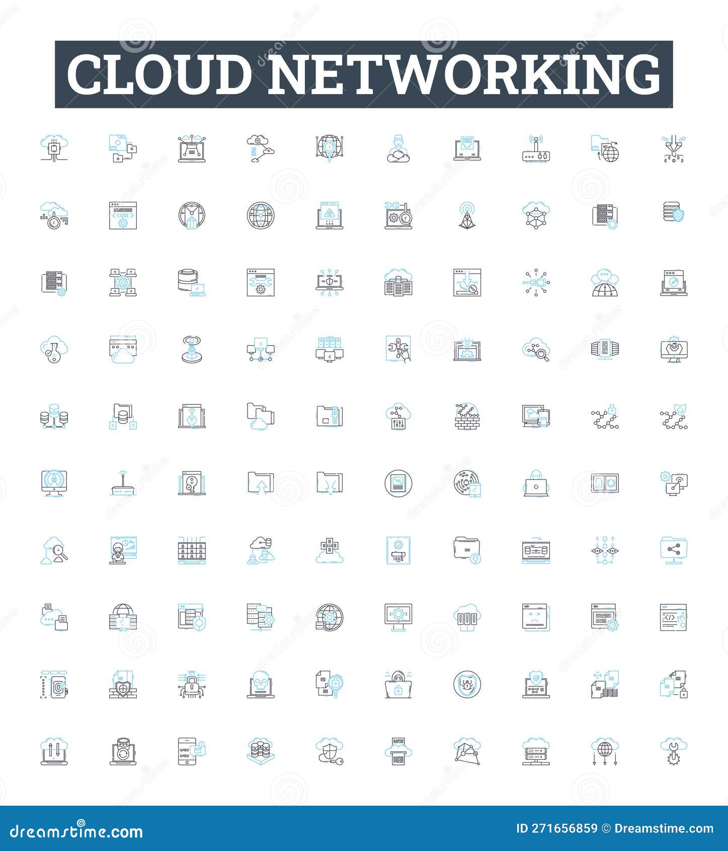 Cloud Networking Vector Line Icons Set. Cloud, Networking ... Cloud Networking Vector Line Icons Set. Cloud, Networking ...