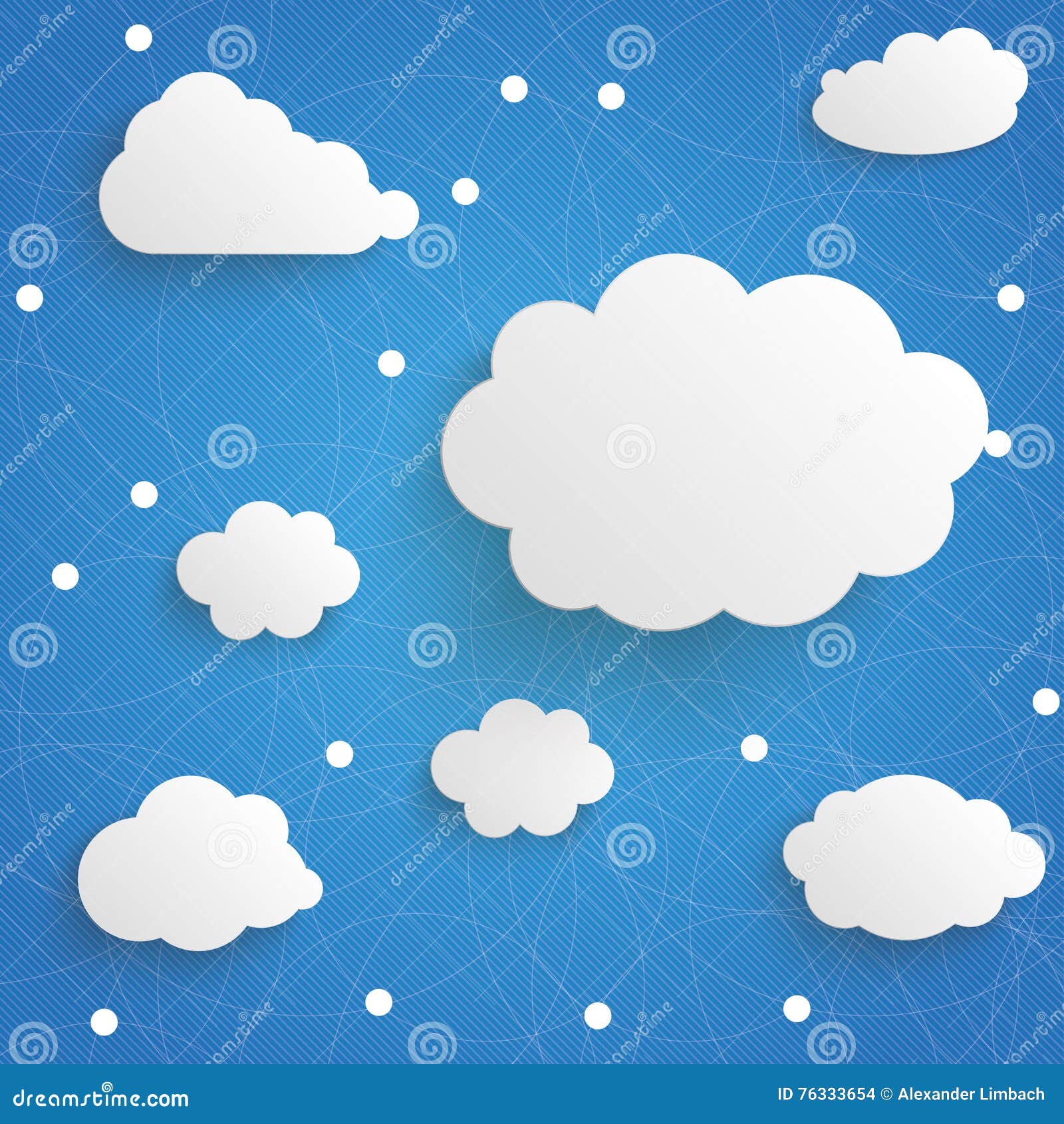 Cloud Networks Blue Background Stock Vector - Illustration of modern ...