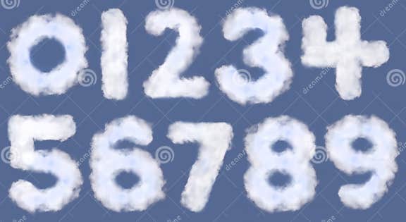 Cloud Numbers stock photo. Image of cumulus, white, digit - 15689428