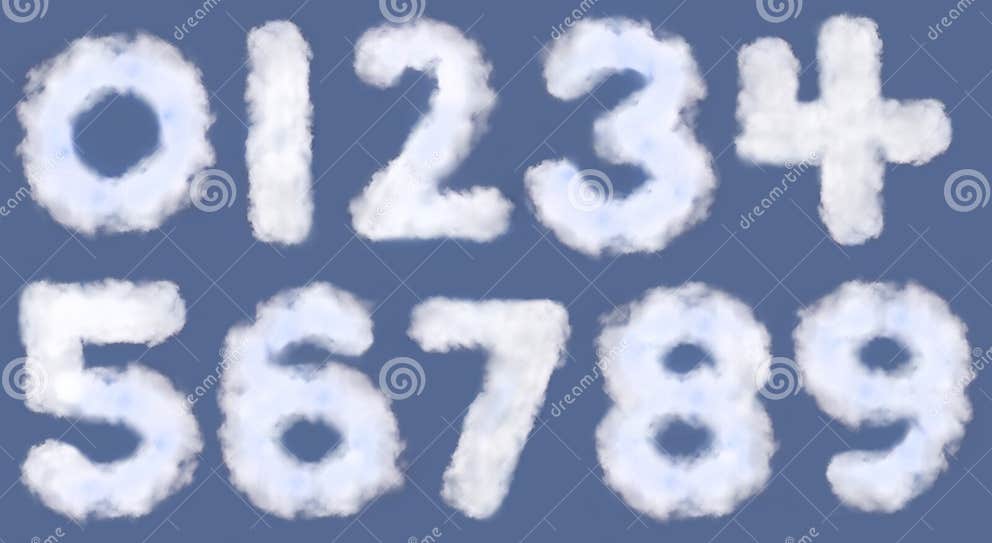 Cloud Numbers stock photo. Image of cumulus, white, digit - 15689428