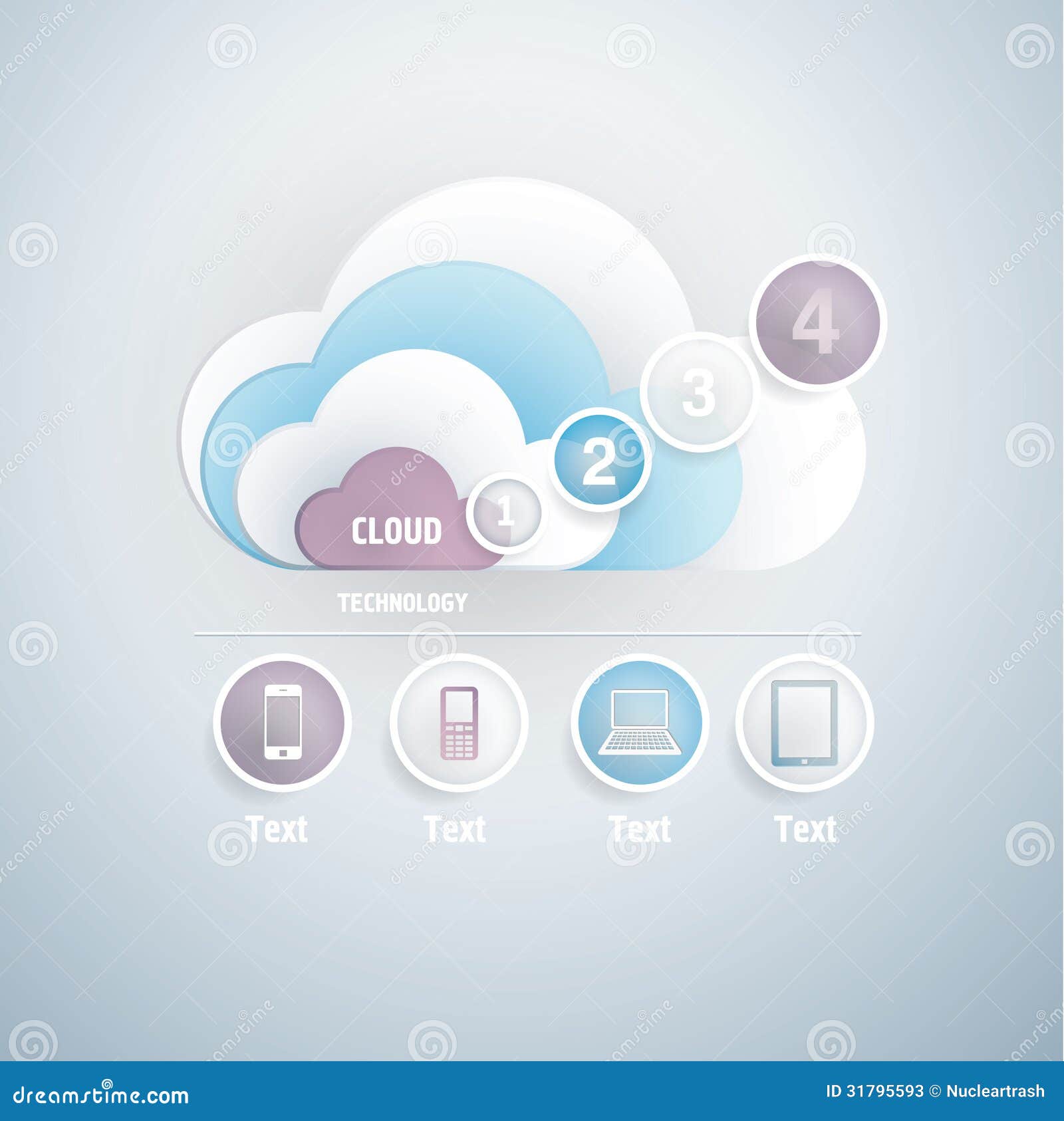 Cloud with numbers stock vector. Illustration of cloud - 31795593
