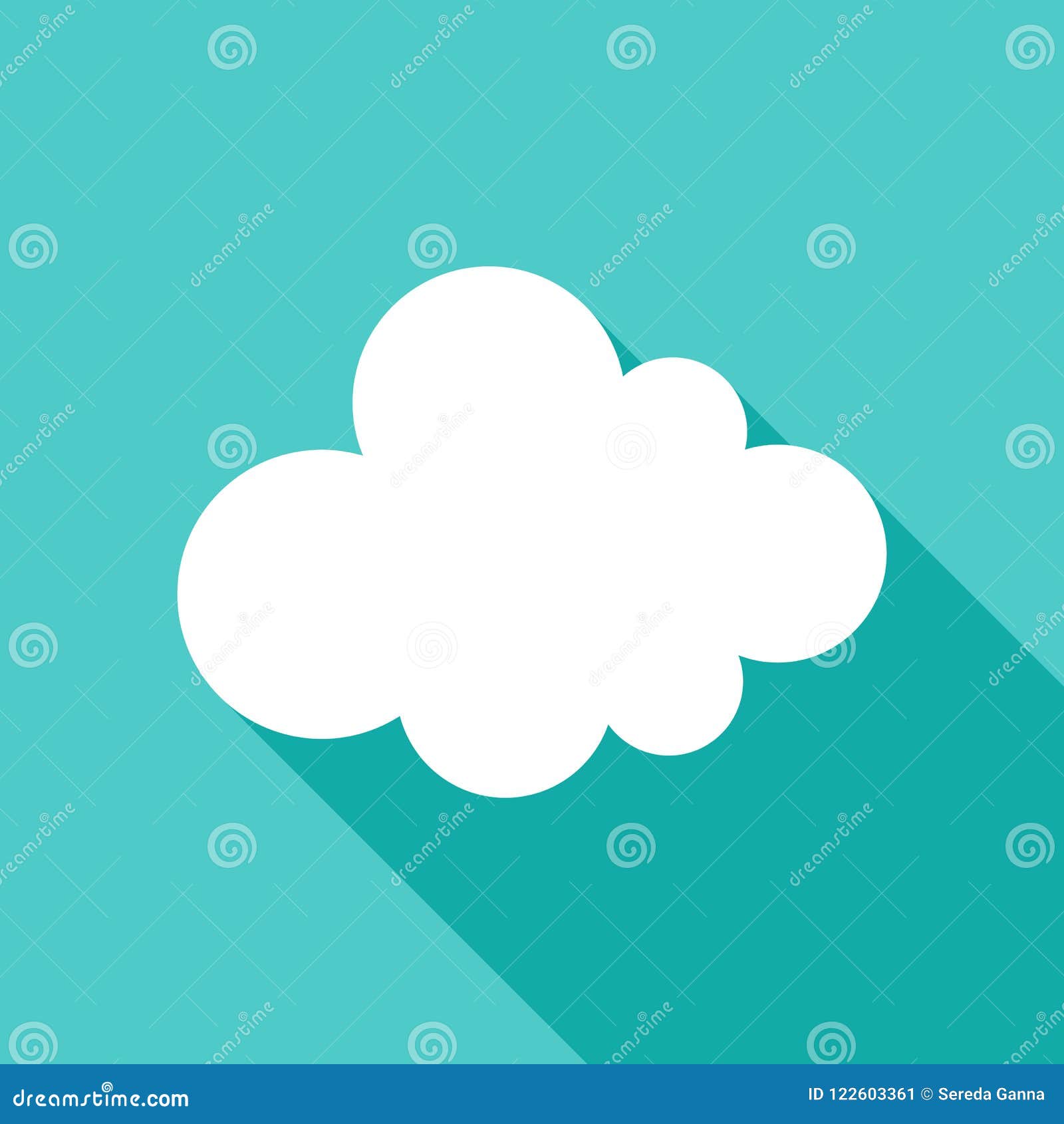 Cloud Object Icon stock vector. Illustration of overcast - 122603361