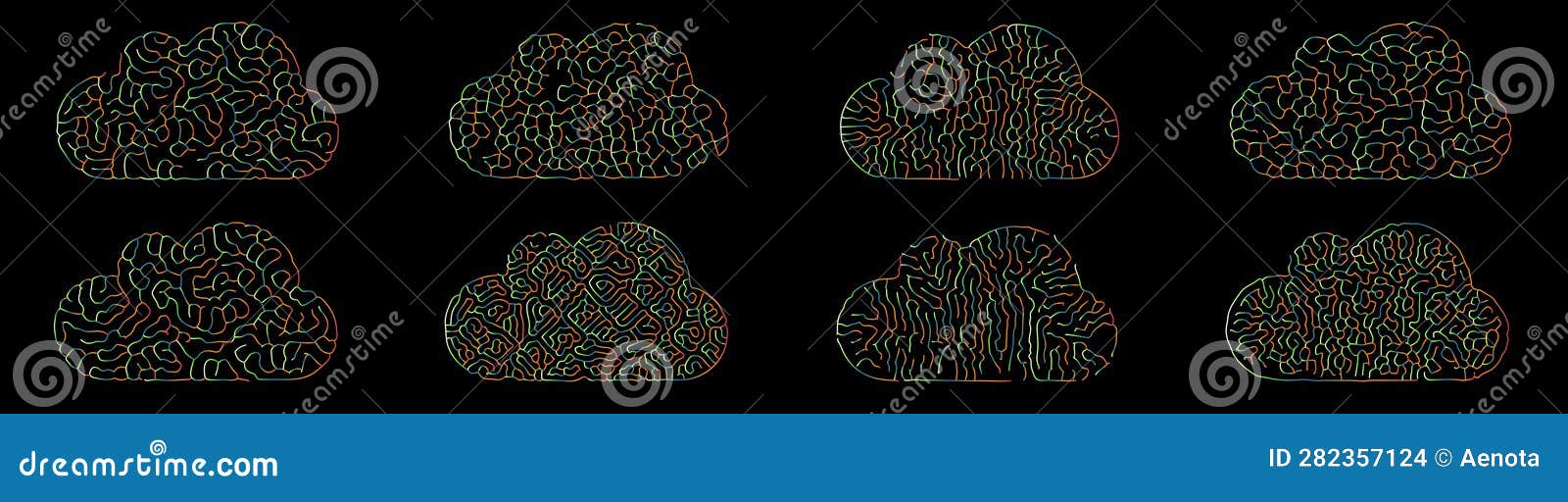 Cloud Opart Mesh Elements Set - Visualization Of Reaction–diffusion ...