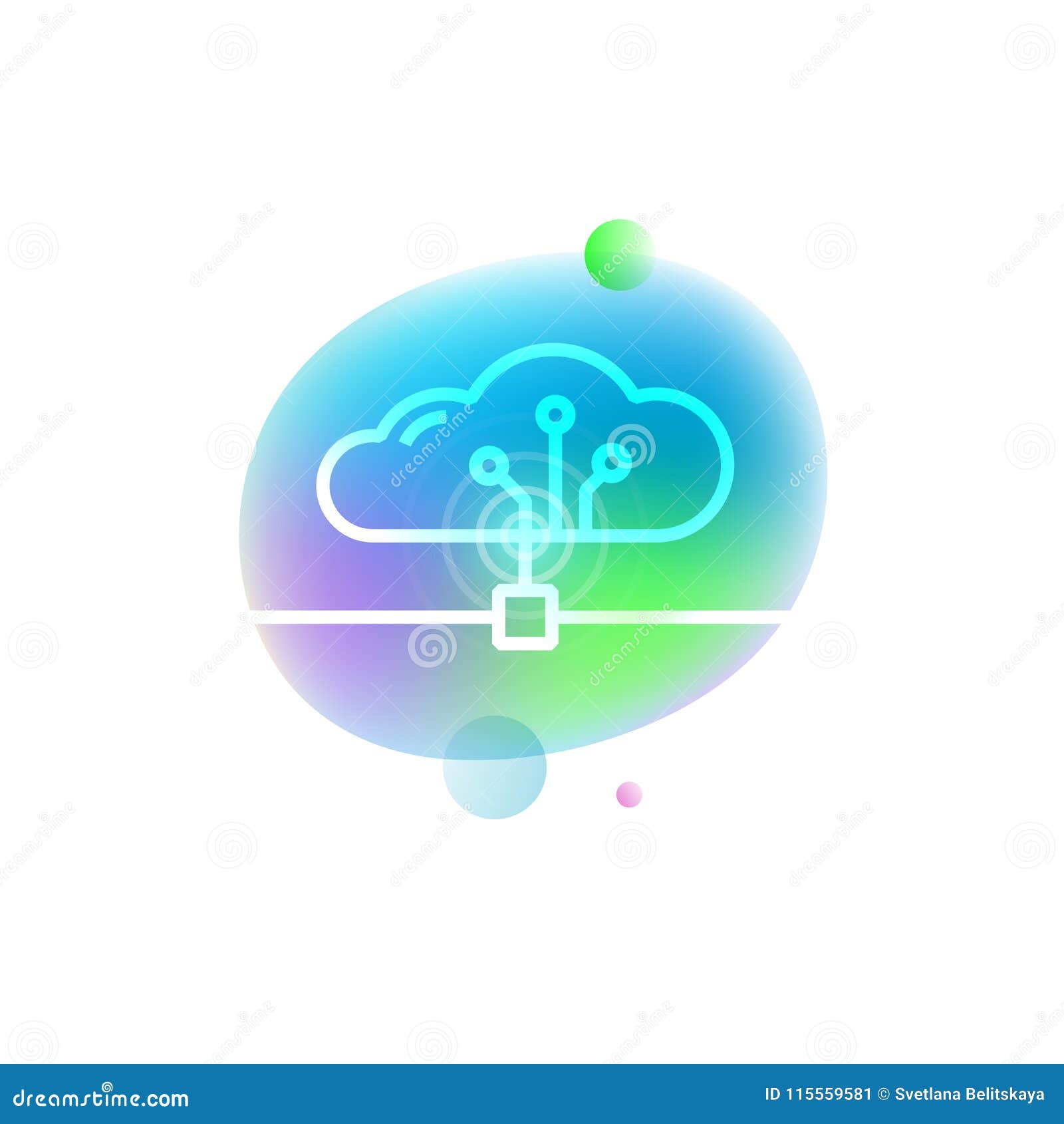 Cloud Operating System Icon Stock Vector - Illustration of control ...