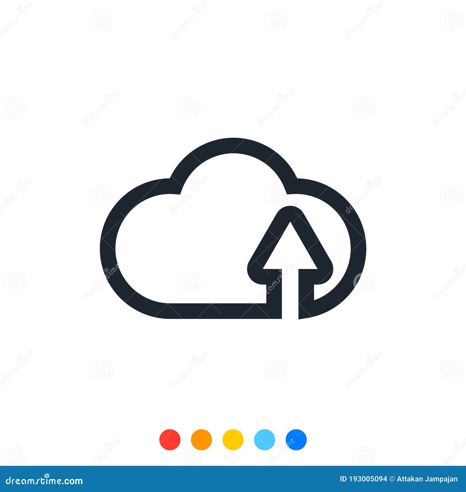 Cloud Outline Icon,Cloud Upload Icon Stock Vector - Illustration of ...