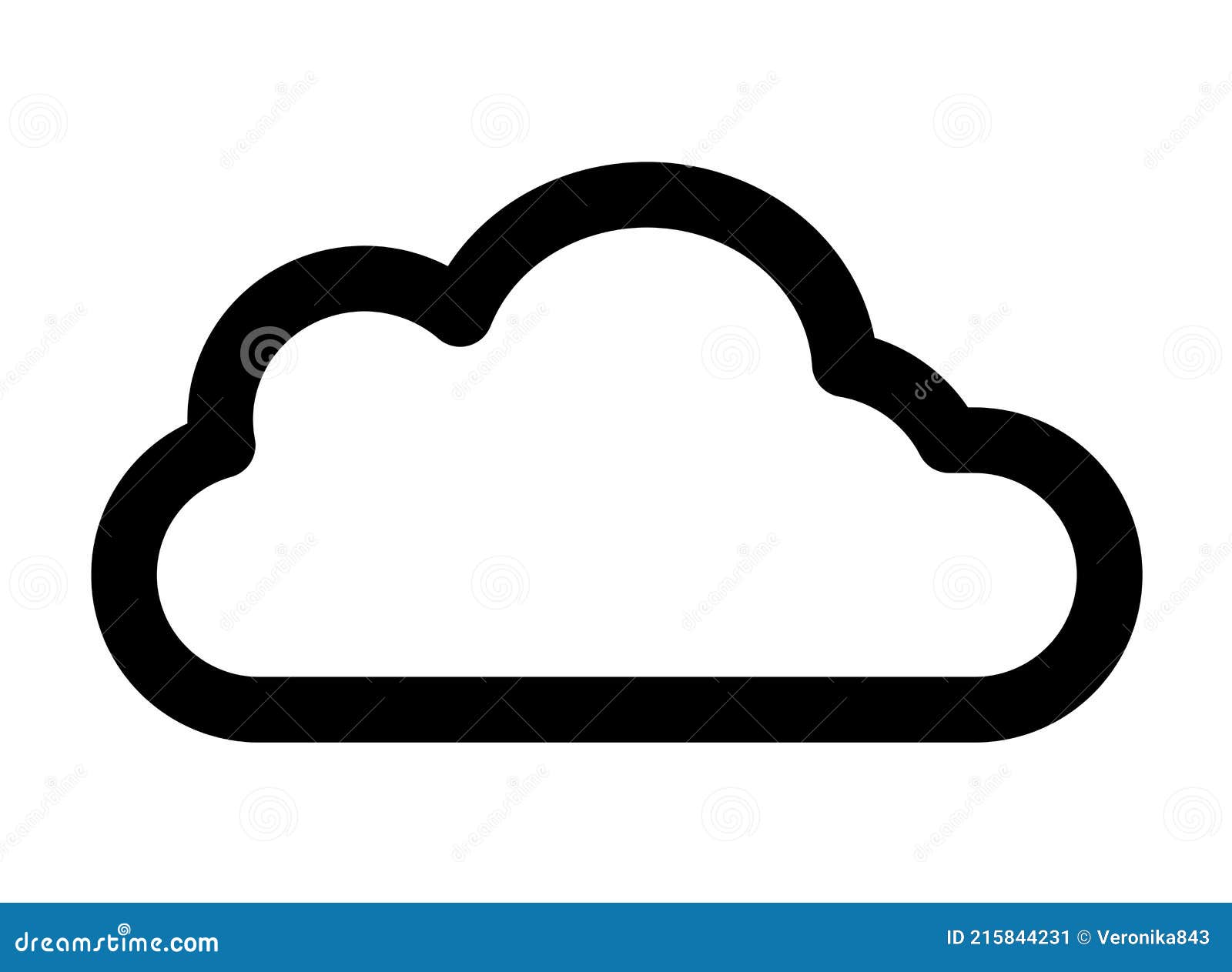 Cloud Outline Icon. Weather Line Symbol Stock Vector - Illustration of ...