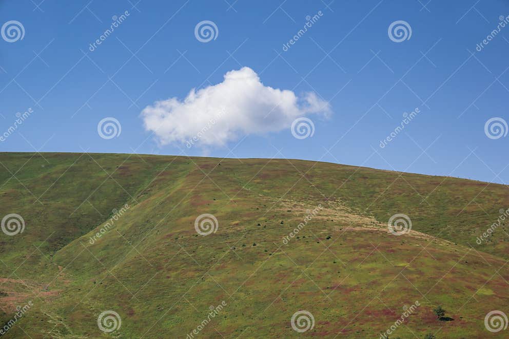 Cloud over the mountain. stock image. Image of slope - 39273243