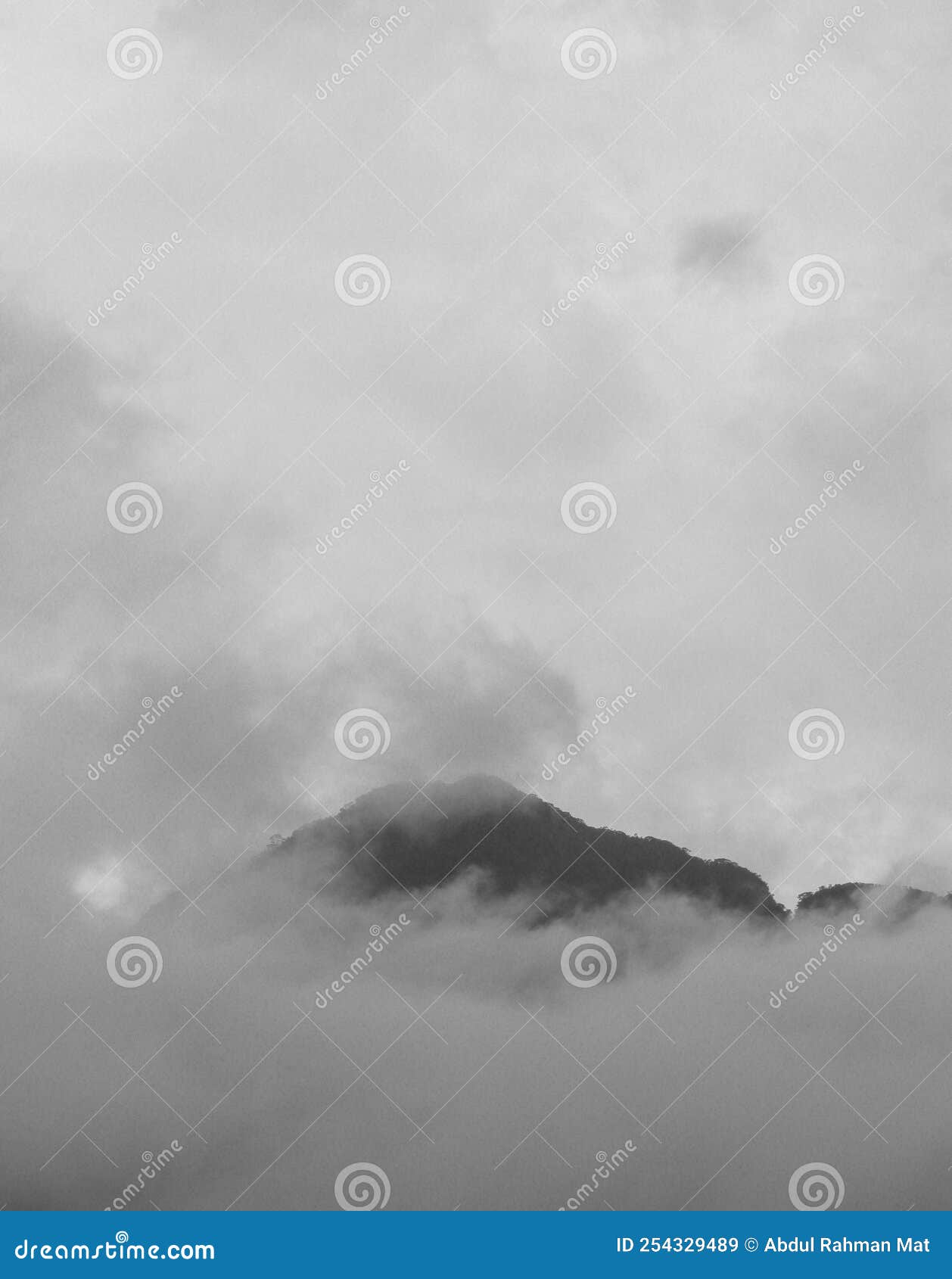 Cloud Over the Mountain after Raining Stock Image - Image of view, mist ...