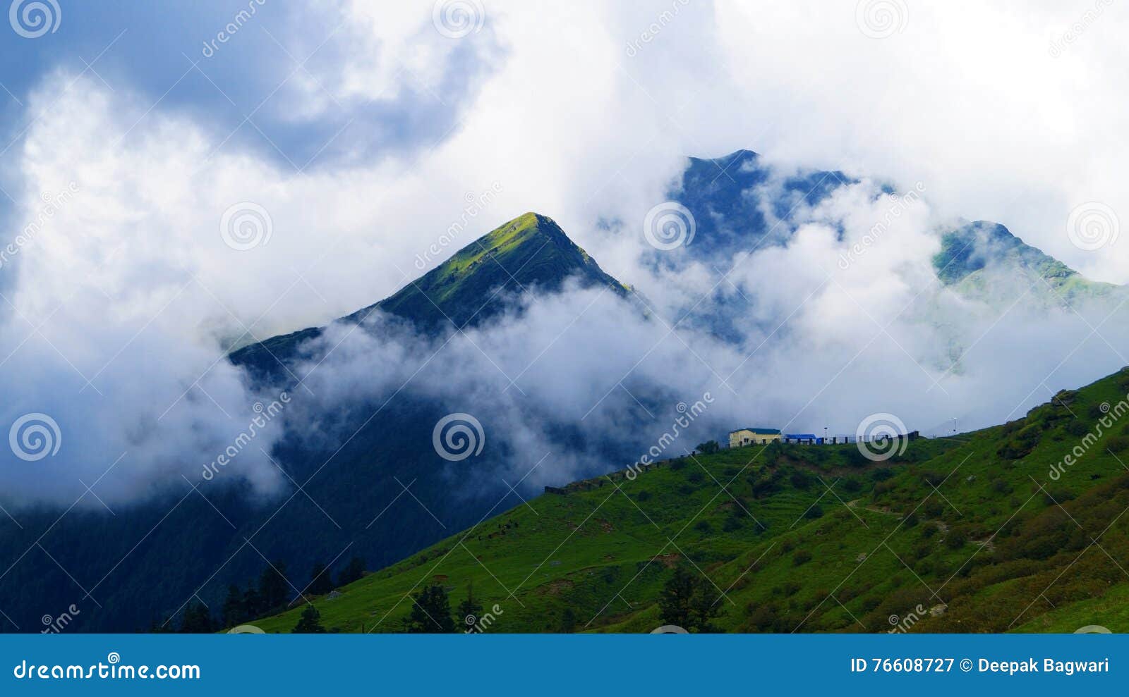 Cloud Over Mountain, Tungnath Stock Image - Image of peaceful, ukhimath ...