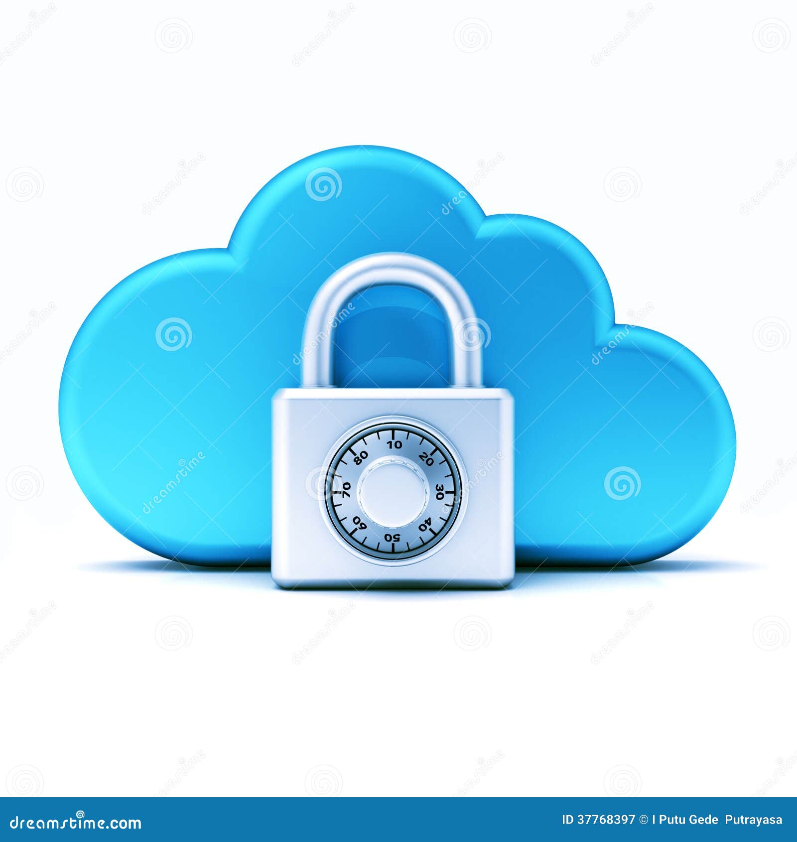 Cloud with padlock stock image. Image of padlock, concept - 37768397