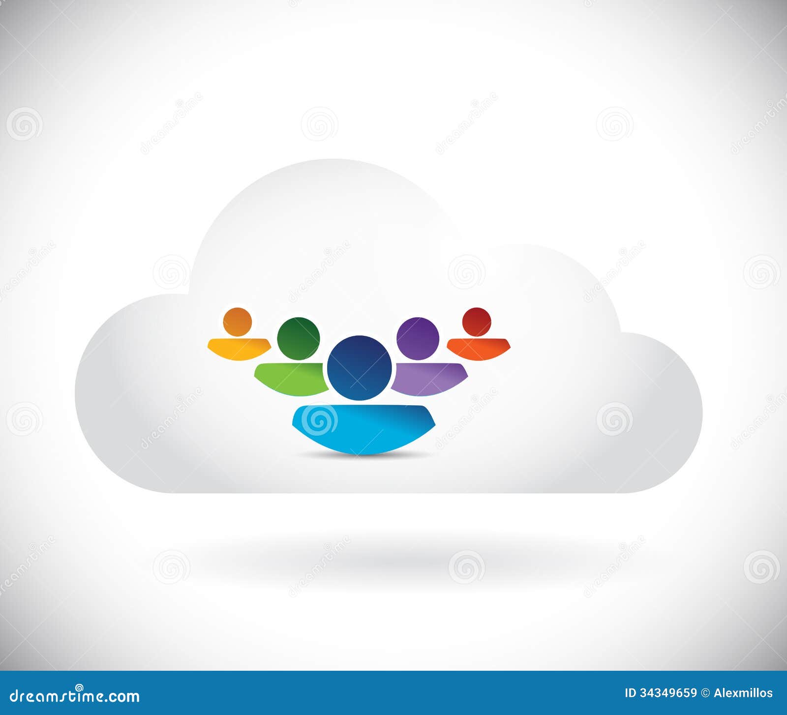 Cloud People Illustration Design Stock Illustration - Illustration of ...