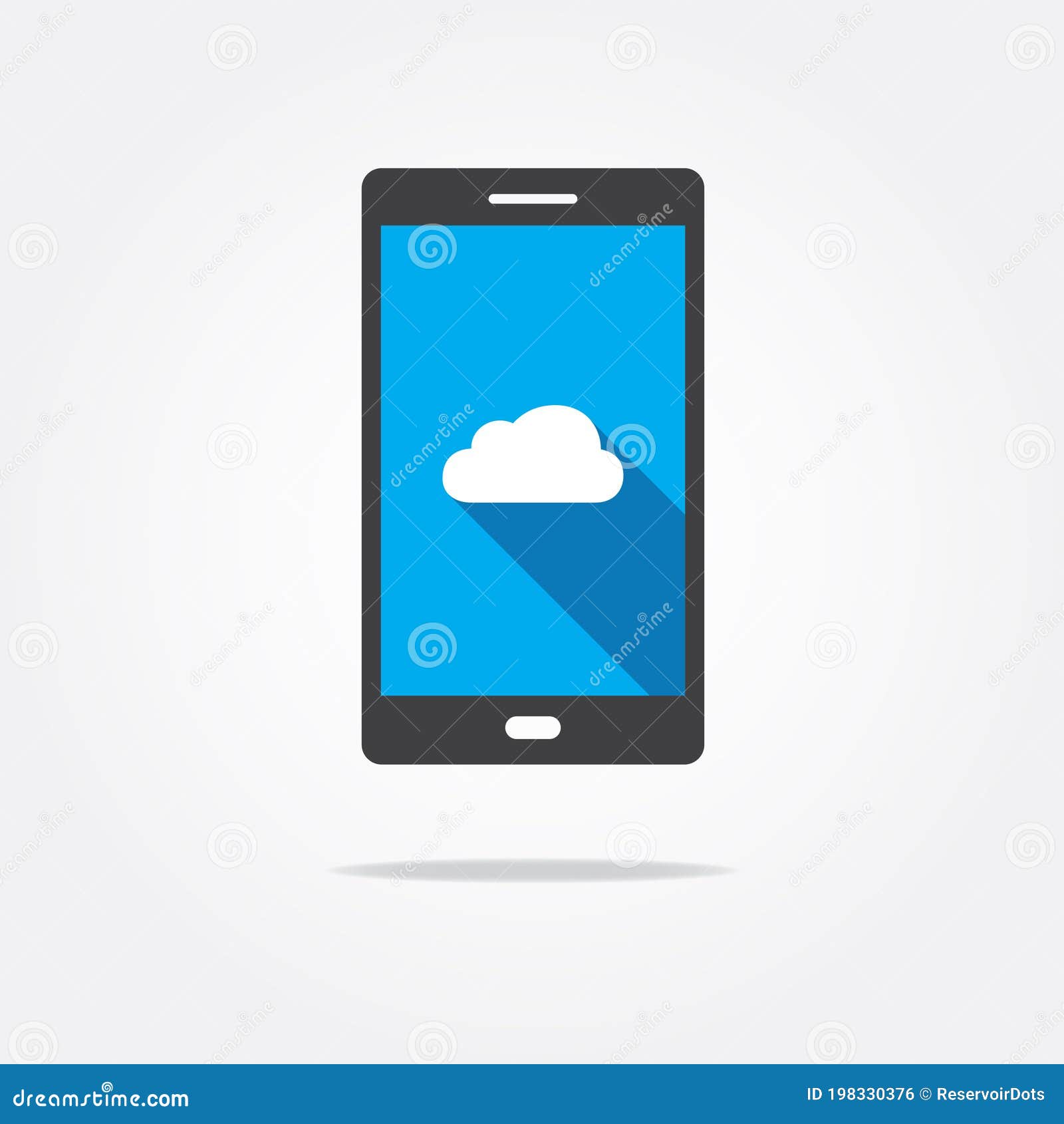 Cloud Phone Icon stock vector. Illustration of smart - 198330376