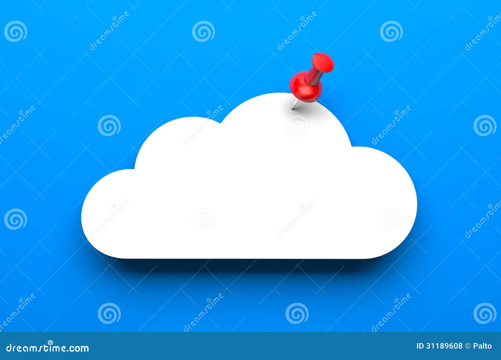 Cloud with pin stock illustration. Illustration of backdrop - 31189608