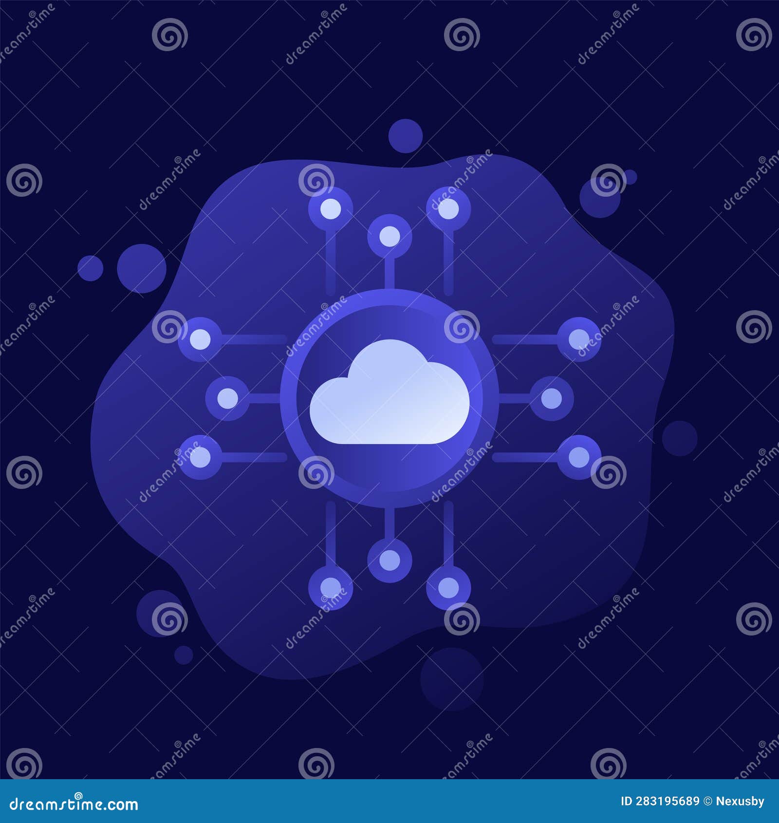 Cloud Platform Icon, Vector Design Stock Vector - Illustration of dark ...