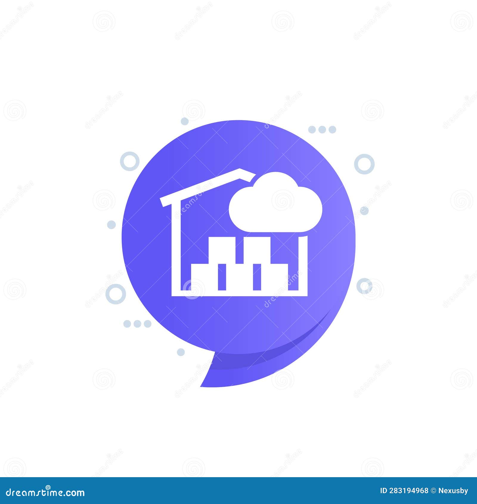 Cloud Platform for Warehouse Icon for Web Stock Vector - Illustration ...