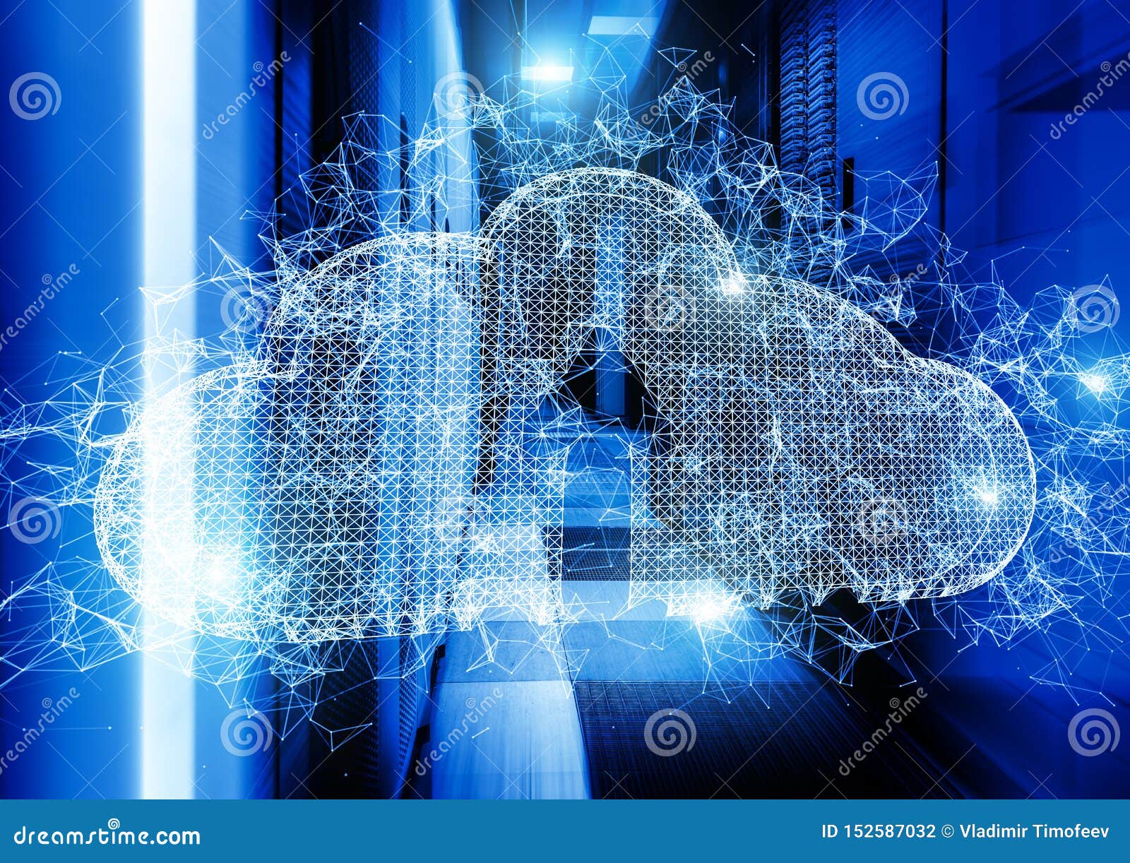 Cloud of Plexus Particles and Triangles on Background of the Data ...