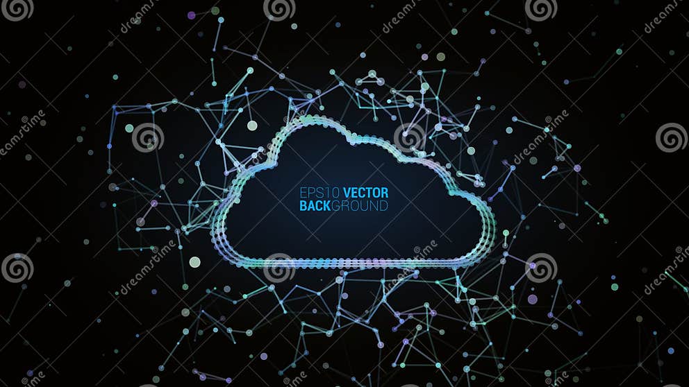 Cloud plexus concept stock vector. Illustration of background - 126465789