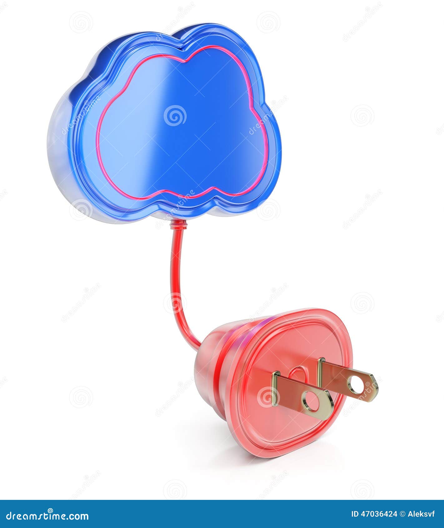 Cloud with plug stock illustration. Illustration of white - 47036424