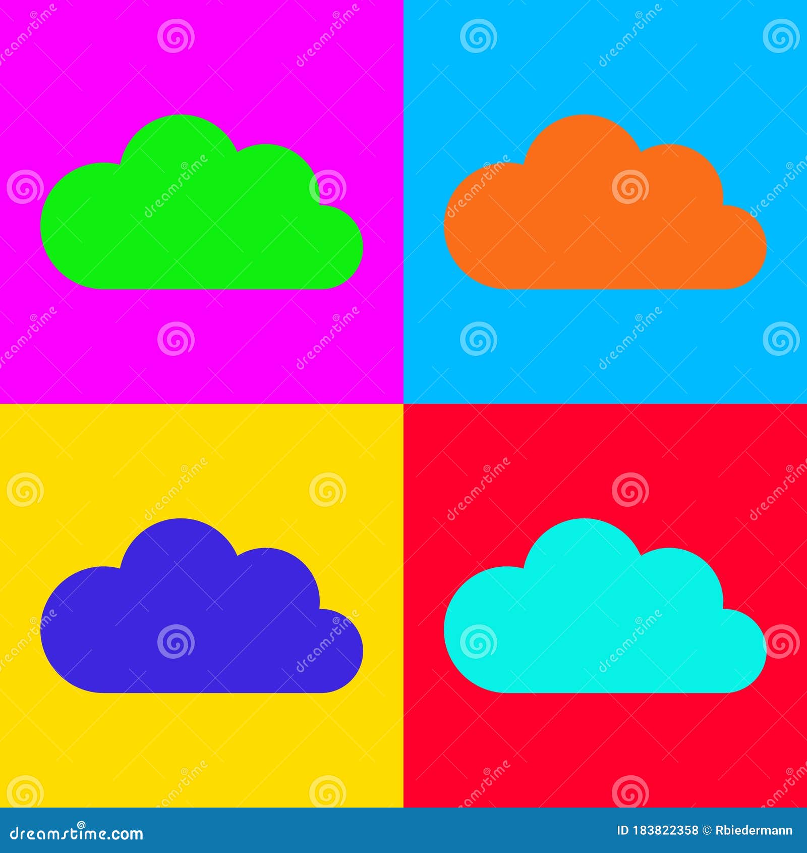 Cloud and pop-art stock vector. Illustration of vector - 183822358