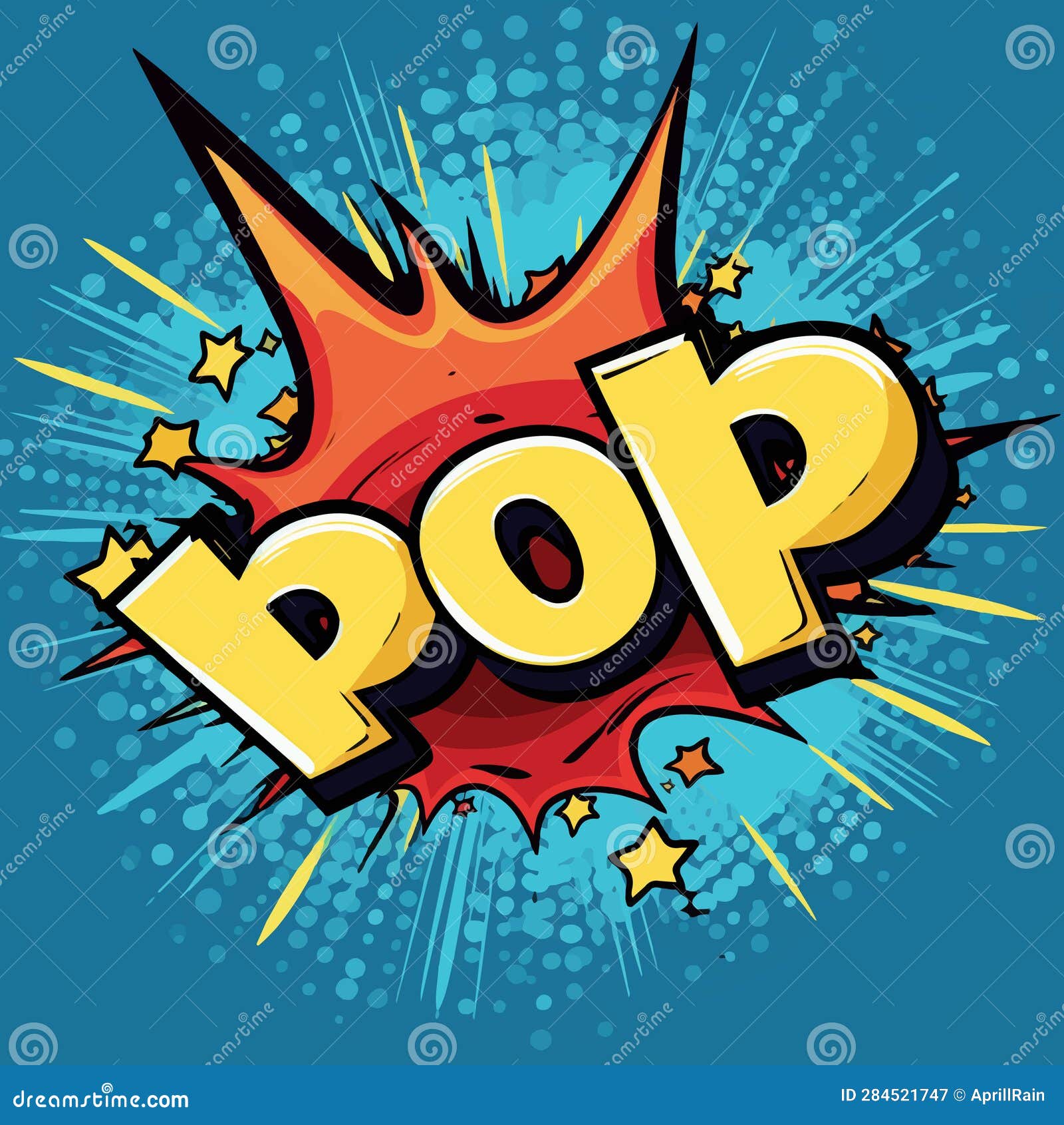 Cloud with Pop Message stock vector. Illustration of funny - 284521747