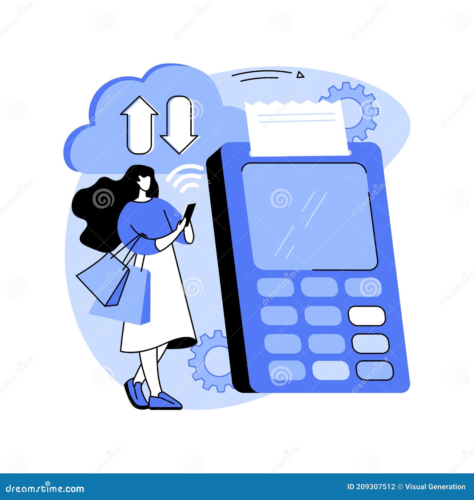 Cloud POS Abstract Concept Vector Illustration. Stock Vector ...