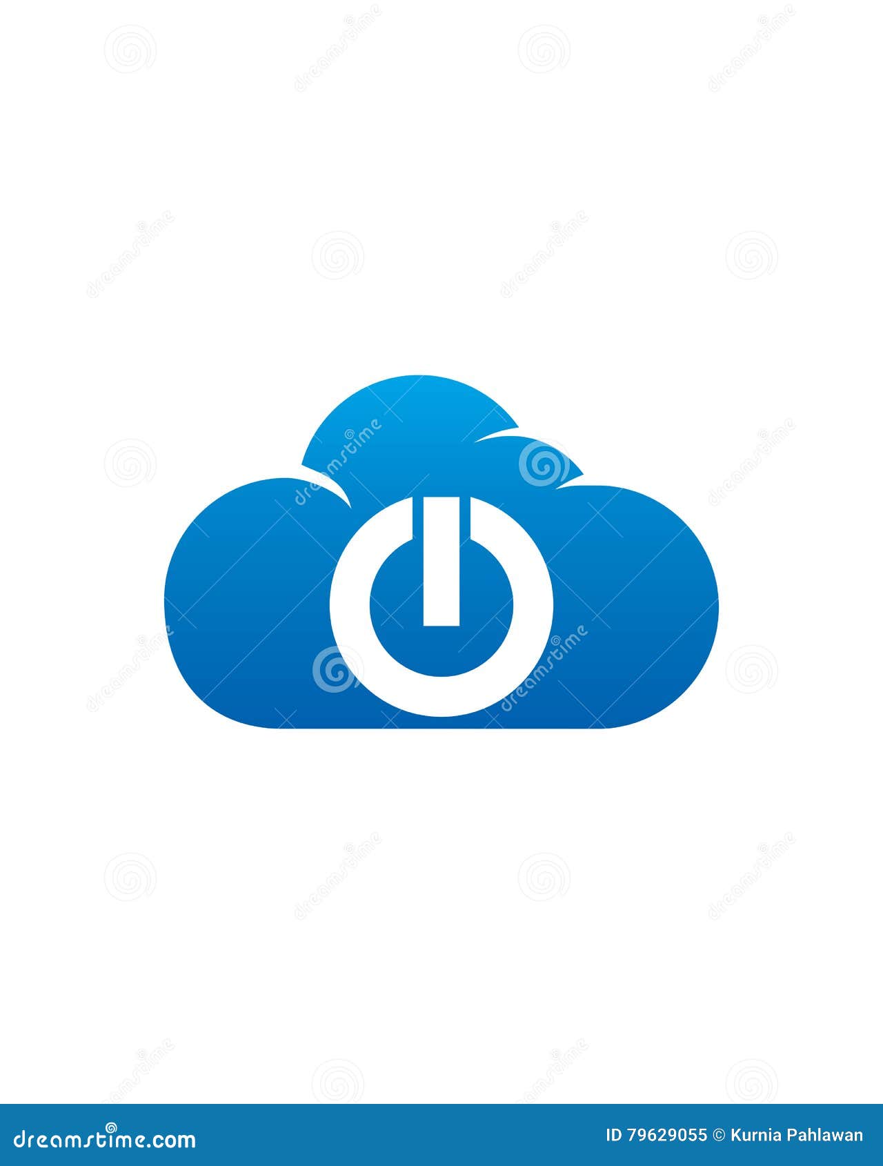 Cloud Power stock vector. Illustration of vector, power - 79629055