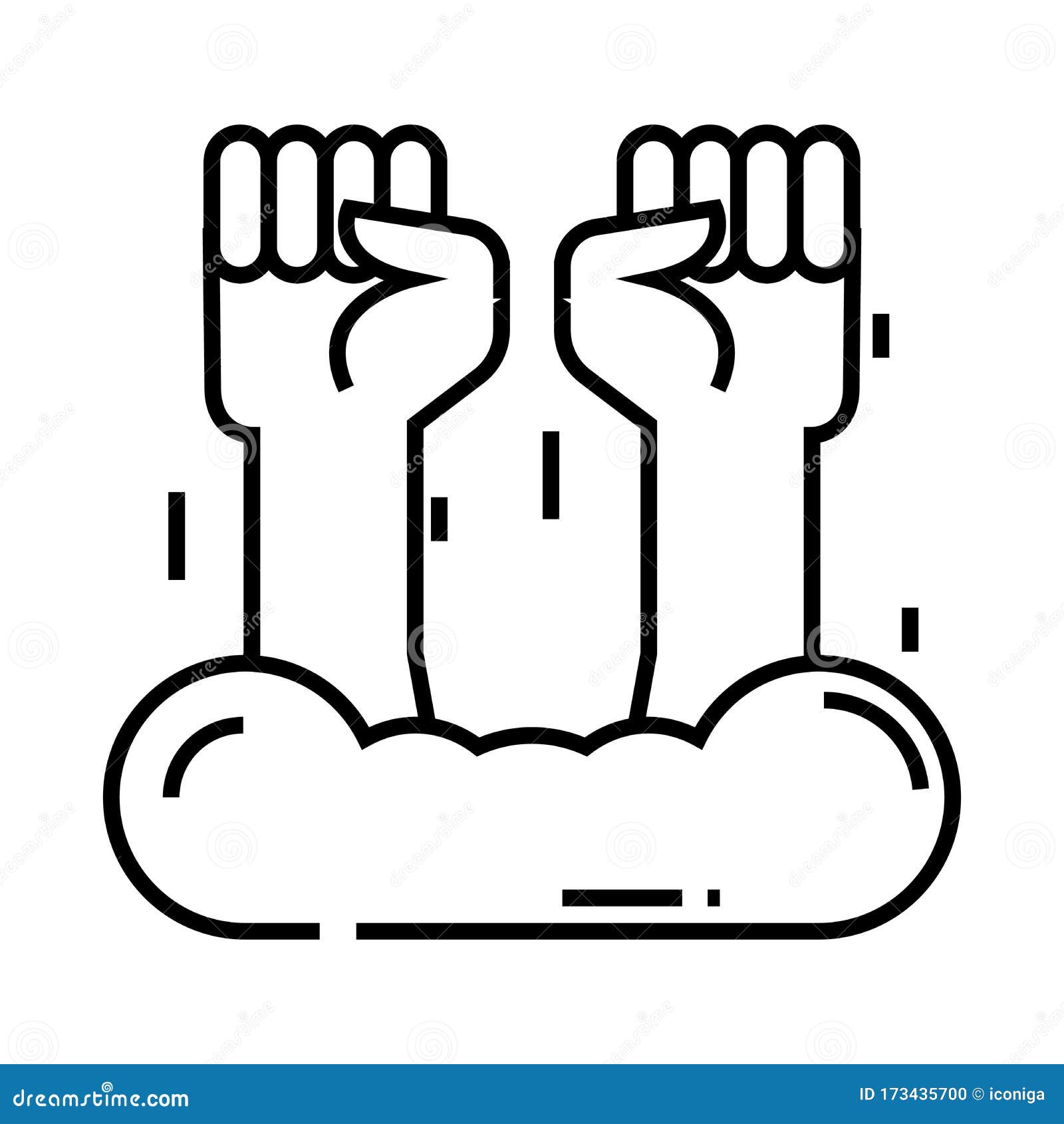 Cloud Power Line Icon, Concept Sign, Outline Vector Illustration ...