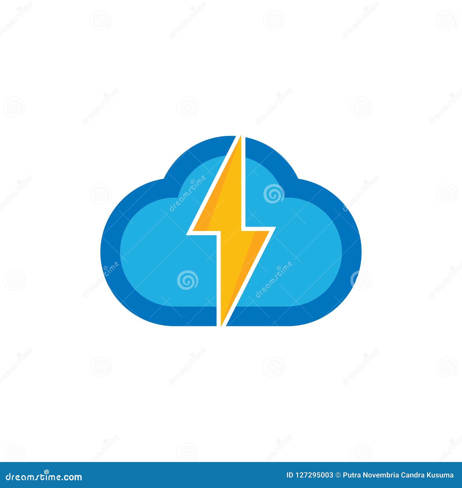 Cloud Power Logo Icon Design Stock Vector - Illustration of battery ...
