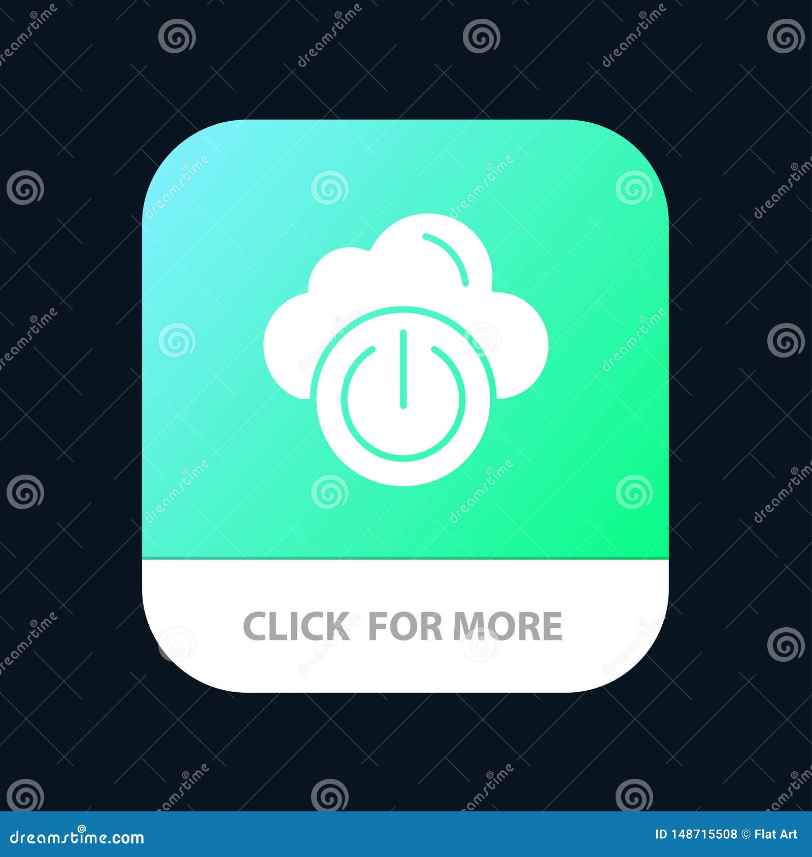 Cloud, Power, Network, Off Mobile App Icon Design Stock Vector ...