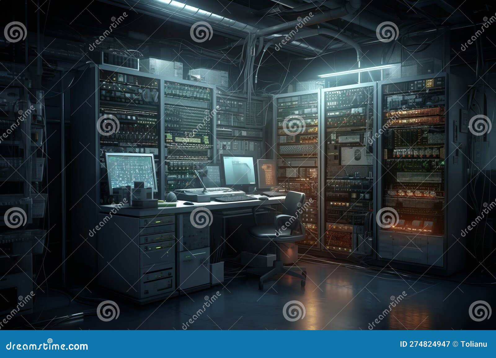 Cloud-Powered Lab: Immersive Visualization Of Advanced Computing System Royalty-Free Stock ...