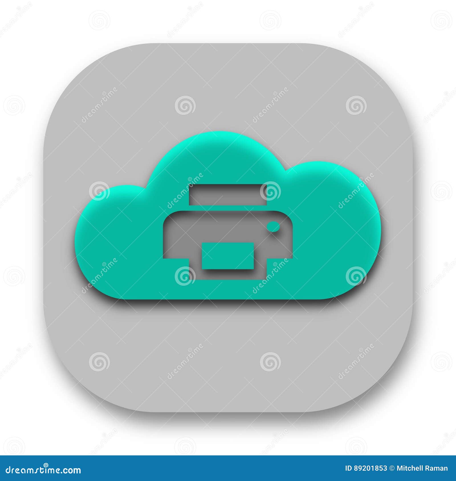 Cloud Printing and Fax Machine Phone App Icon Stock Vector ...