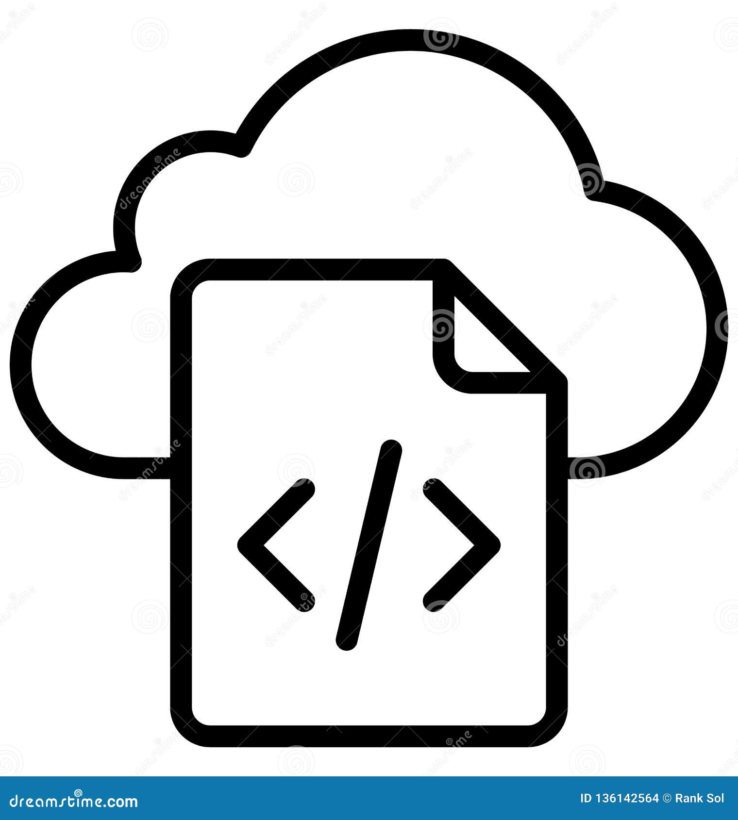 Programming. Isolated Flat Style Colored Illustration. School Lessons. Learning Programming ...