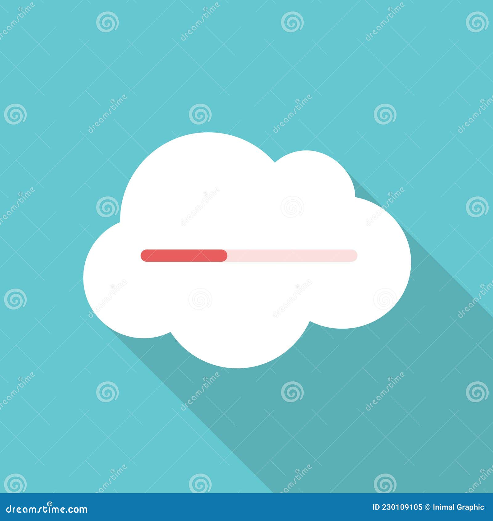 Cloud, progress bar, sync stock vector. Illustration of database ...