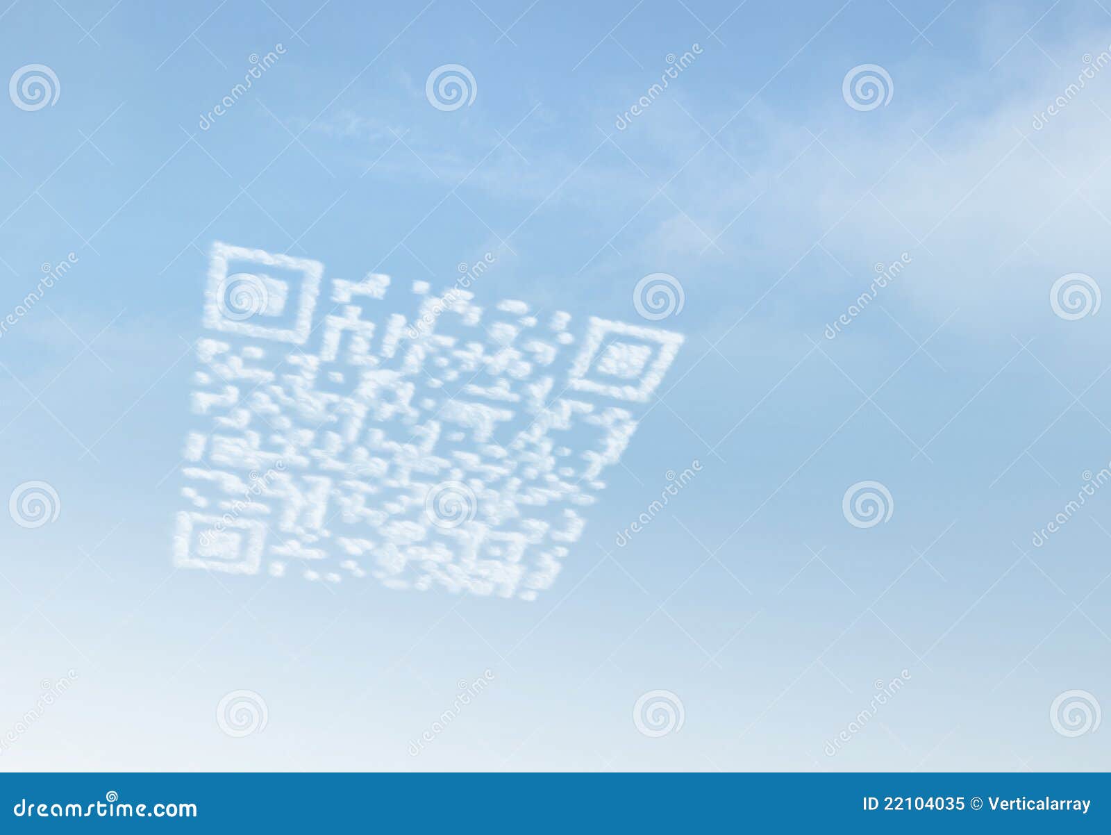 Cloud QR Code stock illustration. Illustration of code - 22104035