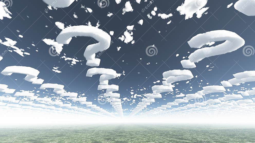 Cloud question marks stock illustration. Illustration of imagination ...