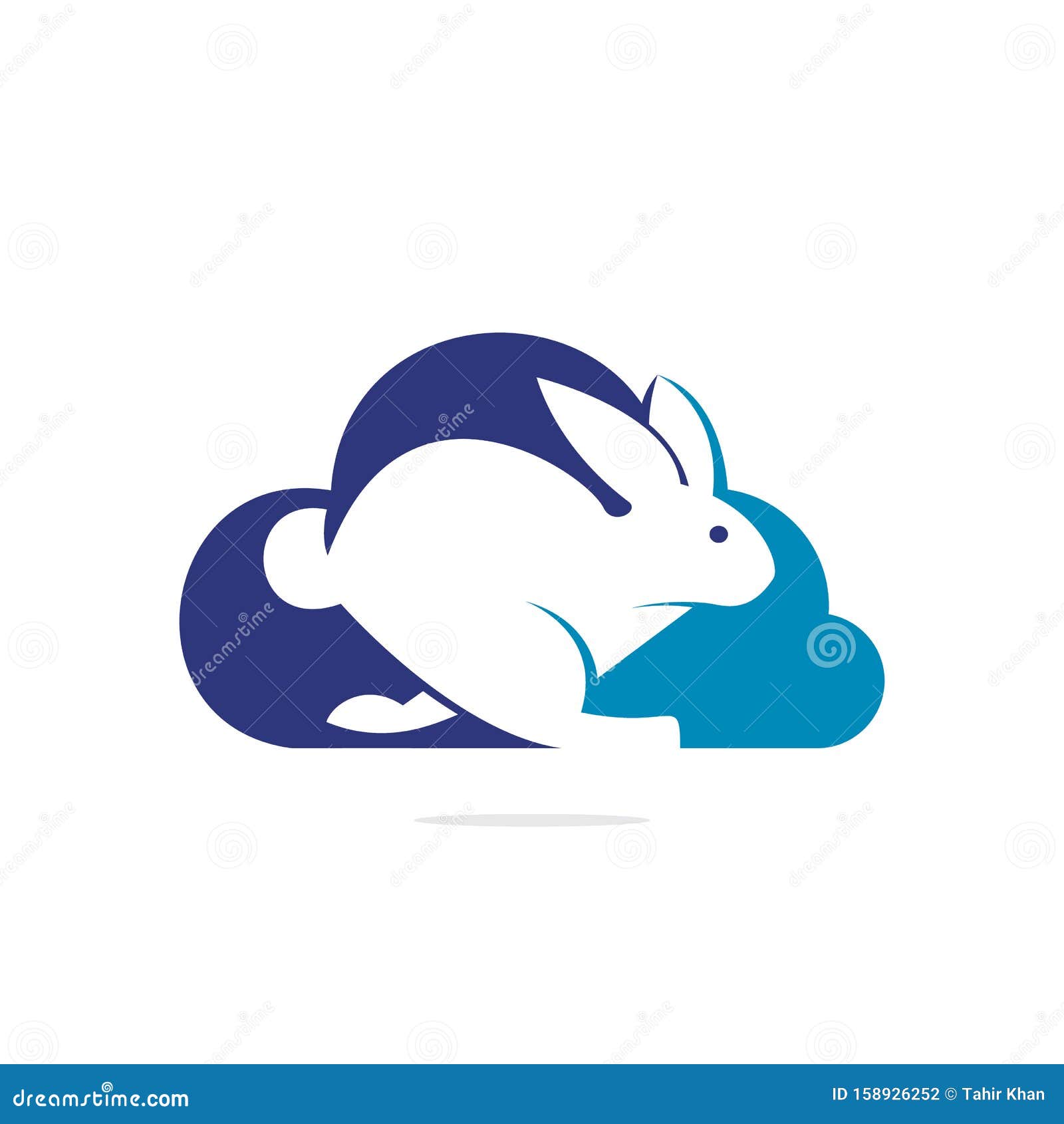 Cloud Rabbit Vector Logo Design Stock Vector - Illustration of citroen ...