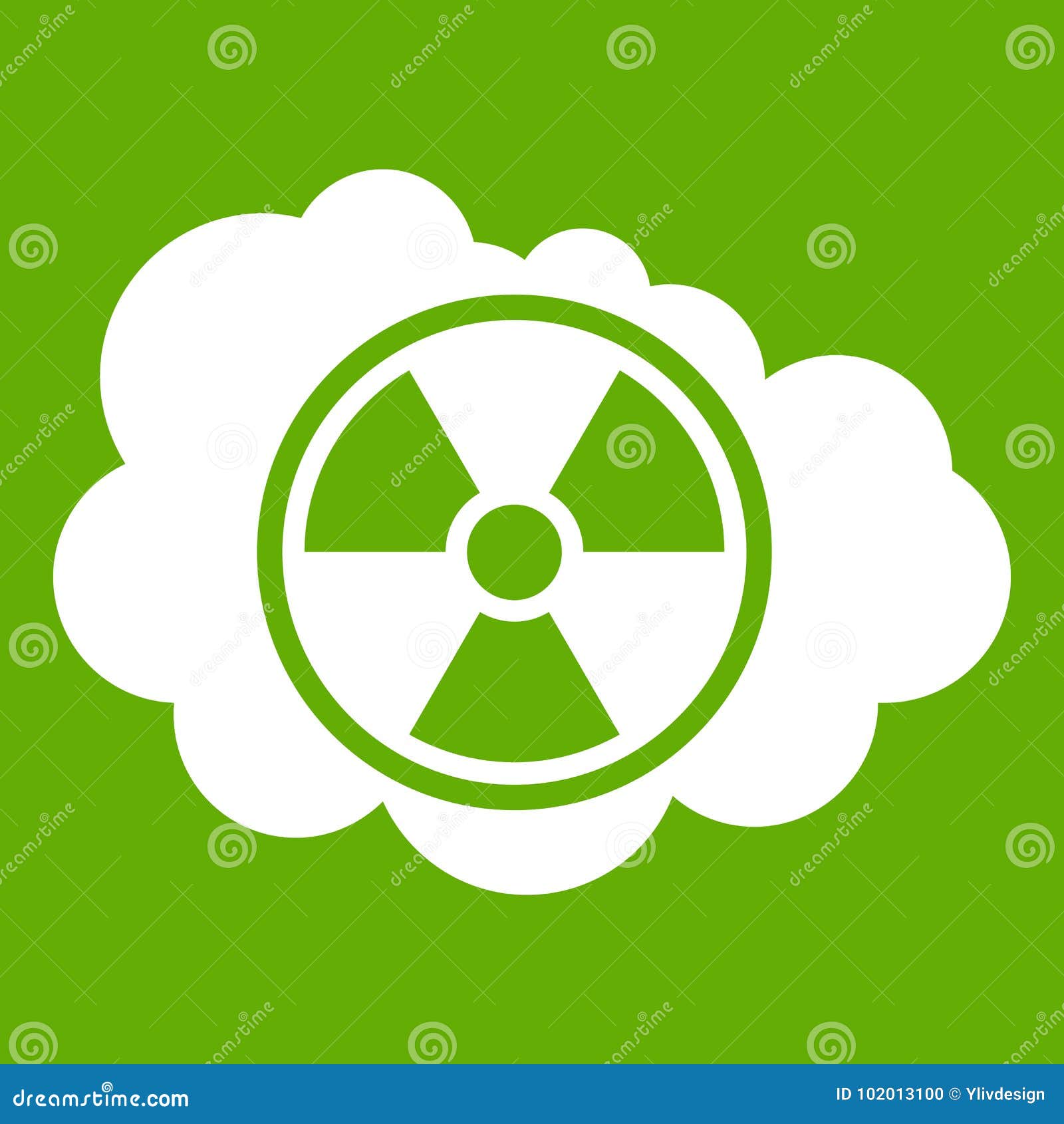 Green Nuke Or Nuclear Bomb From World War Two Isolated On A White ...