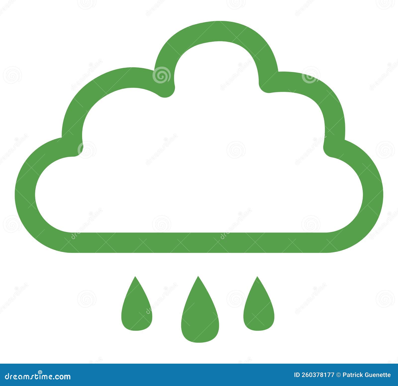 Cloud of rain, icon stock vector. Illustration of outdoor - 260378177